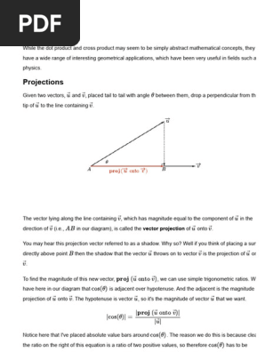 Vector Projection Applications