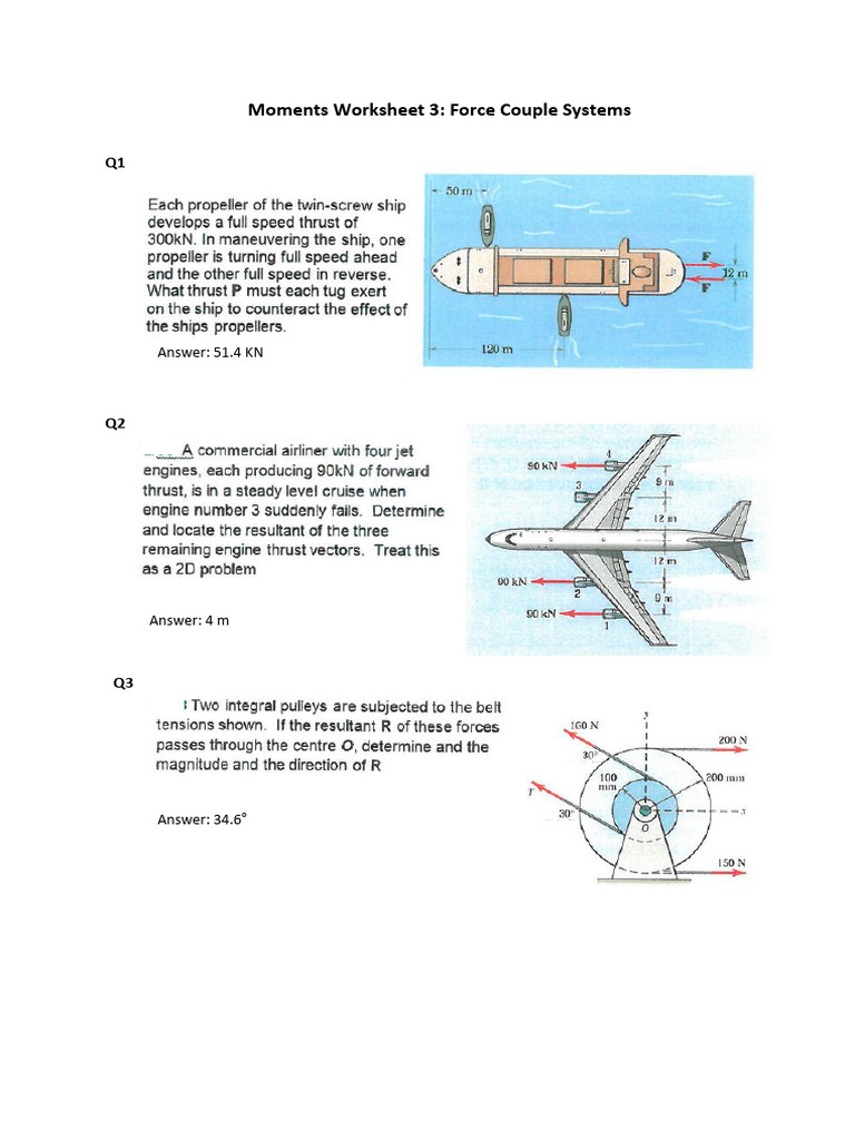 Moments WS 3 Force Couple Systems | PDF