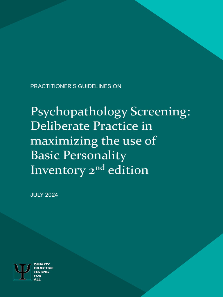Practitioner Guidelines BPI Deliberate Practice July 2024 G. Pecoro | PDF | Anxiety | Major ...