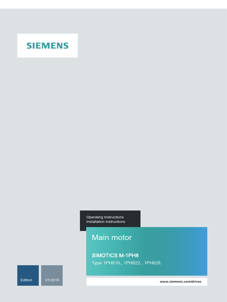 SIMOTICS M-1PH8 Motor Manual | PDF | Electric Motor | Electrical Connector
