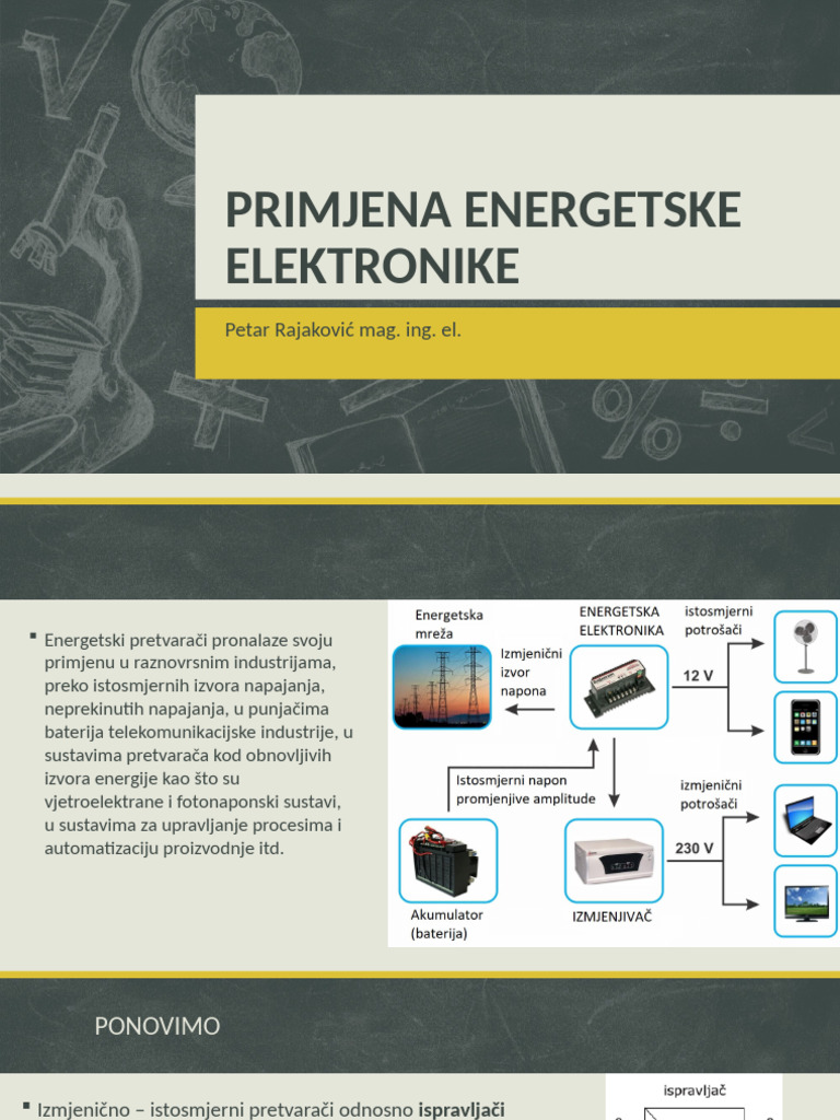 Energetska Elektronika Primjena Energetske Elektronike | PDF