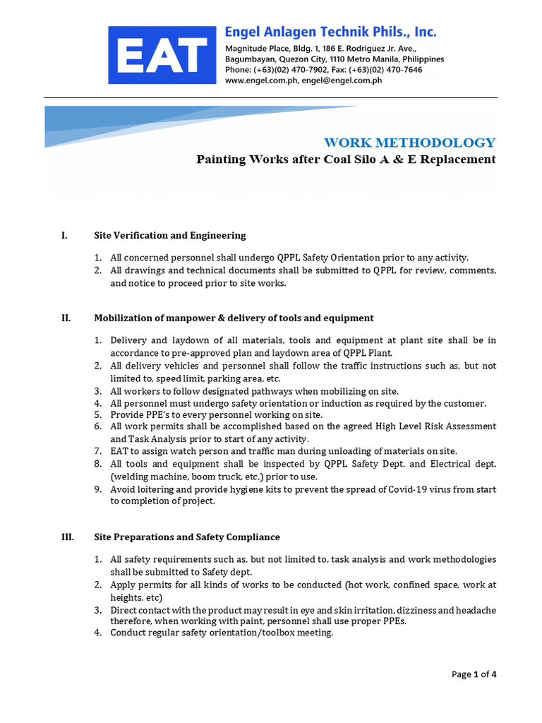 Method Statement - External Painting | PDF | Paint | Coating