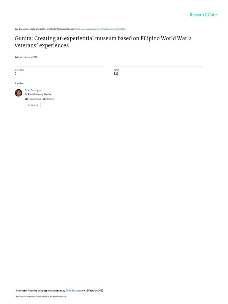Gunita Creating Experiential Museum Based | PDF