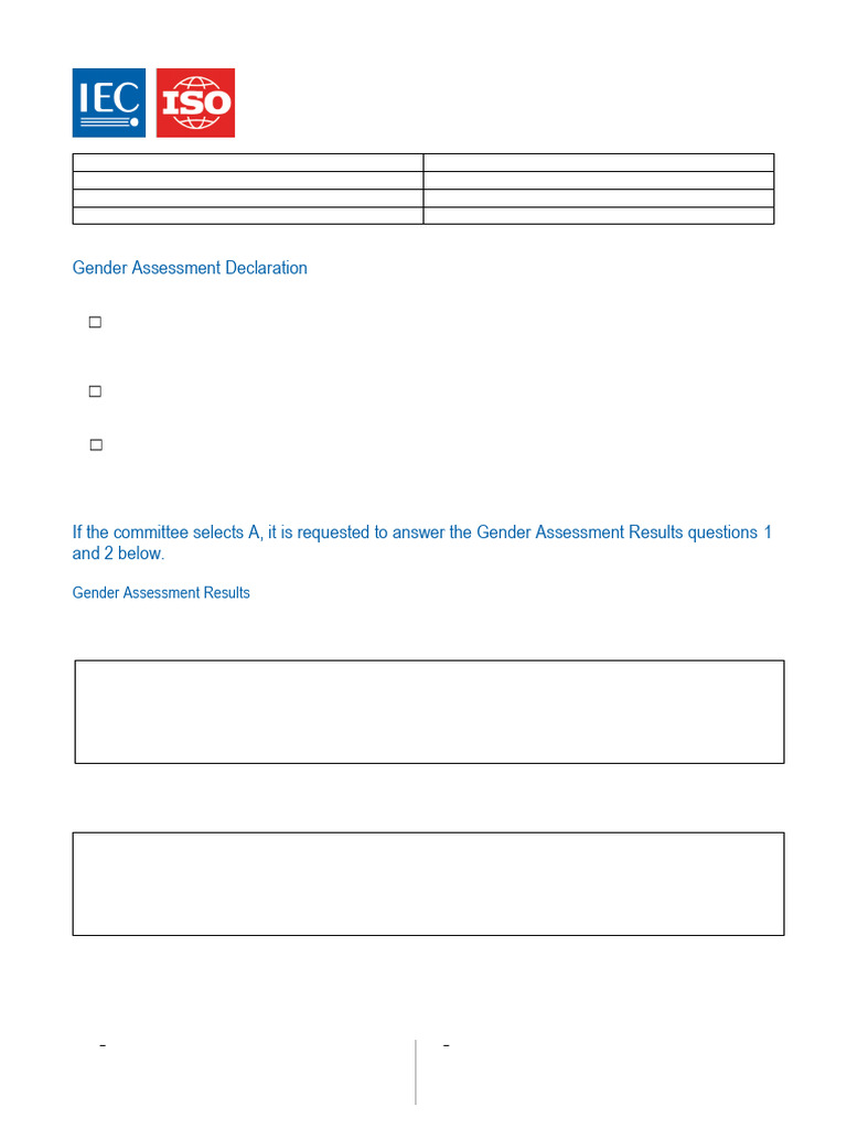 Gender Assessment-Form 2024 | PDF
