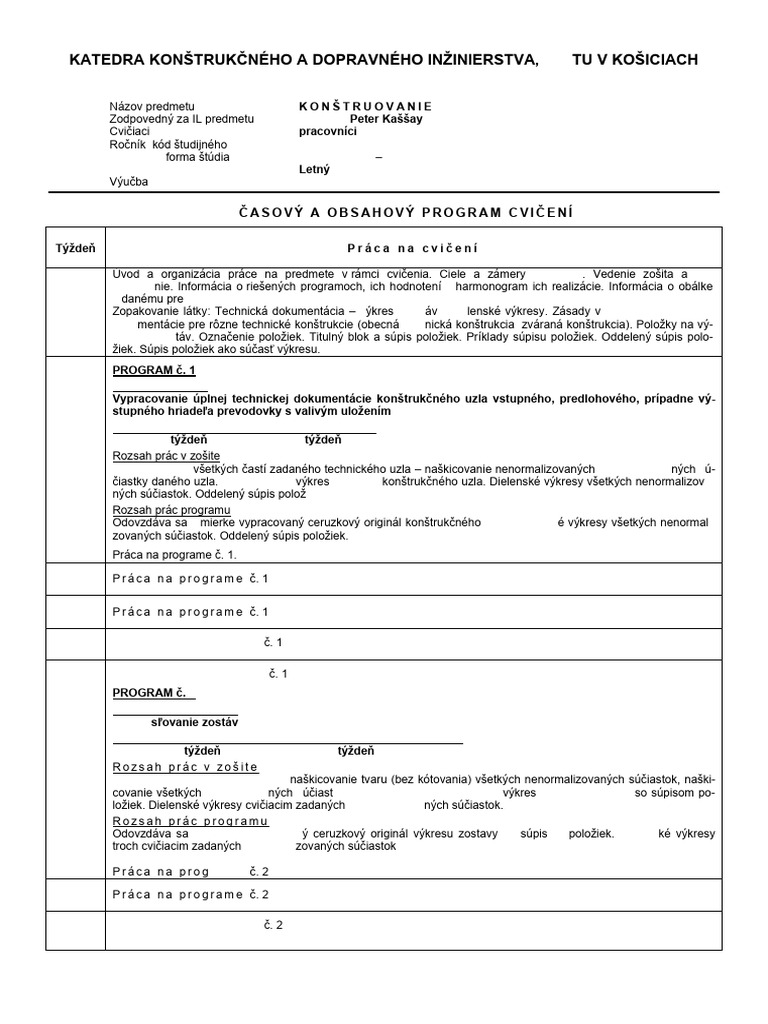 Harmonogram LS 2023-2024 | PDF