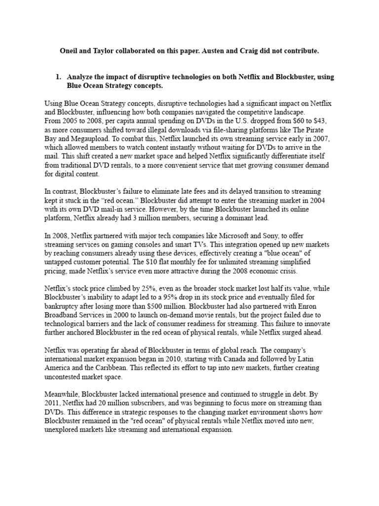 Group Assignment - Netflix MBA510 | PDF | Netflix | Subscription Business Model
