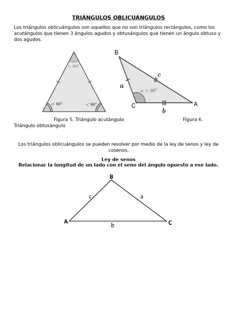 Triángulos Oblicuángulos | PDF