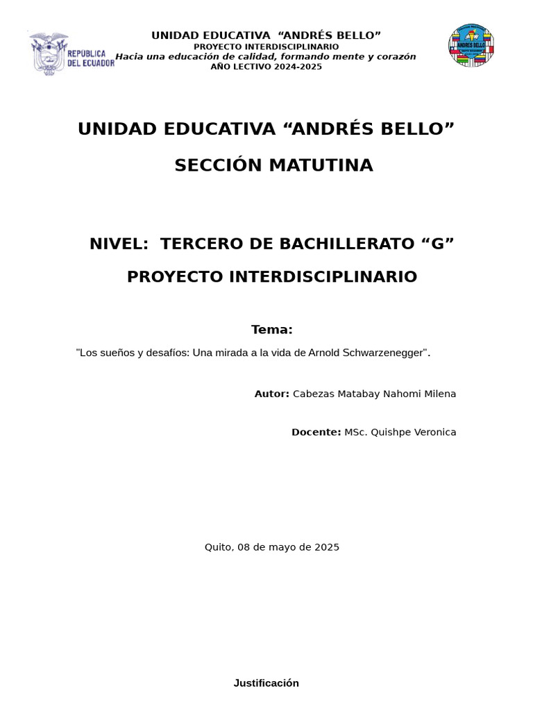 Ficha de Observación Proyecto 3ro Bgu-1 | PDF | Mente | Arnold Schwarzenegger