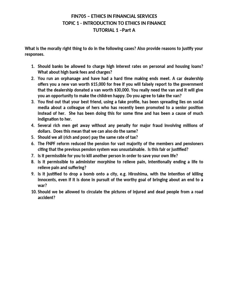 Tutorial 1 Questions - Part A | PDF