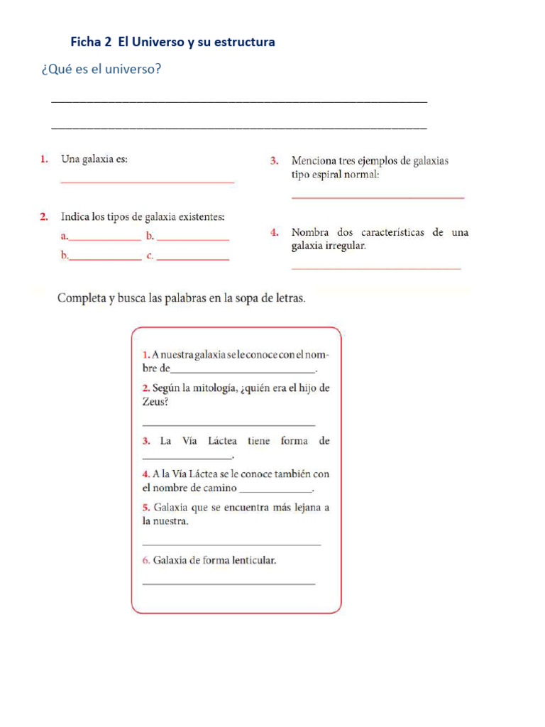 Vocabulario del Universo y Trajes Espaciales | PDF