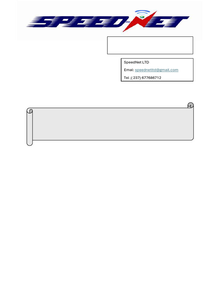 SPEEDNET FINAL REPORT Kanko Kamedjeu Duplex | PDF | Computer Network | Transmission Medium