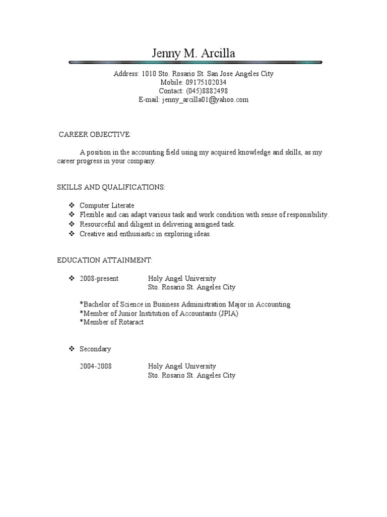 Resume Jen | PDF