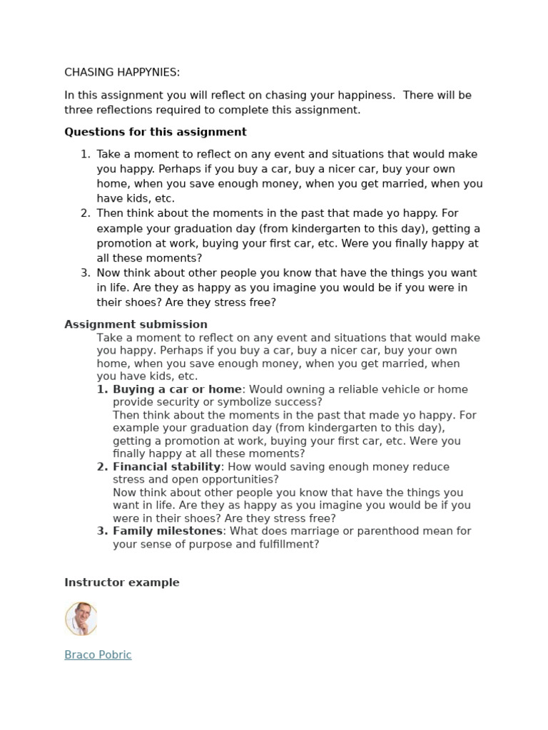 Psychology Pract Course Ass | PDF | Happiness | Psychology