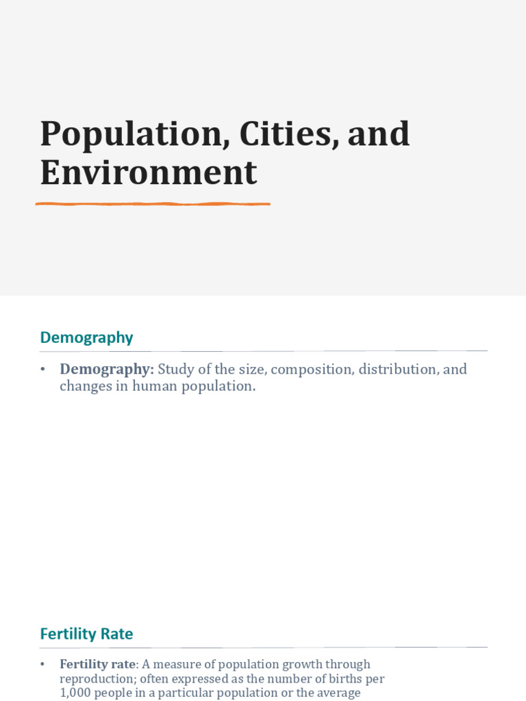 Chapter 15 Population Cities and The Environment | PDF ...