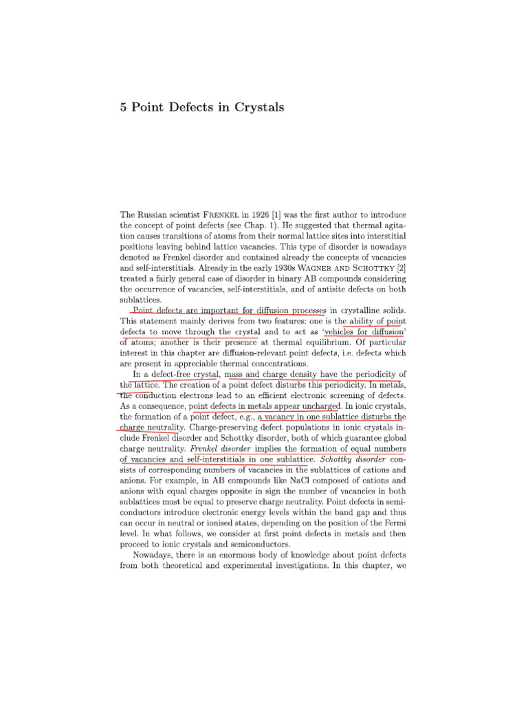 Point Defects | PDF
