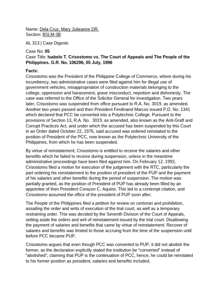 AL 313 Case Digests 02 | PDF | Justice | Crime & Violence