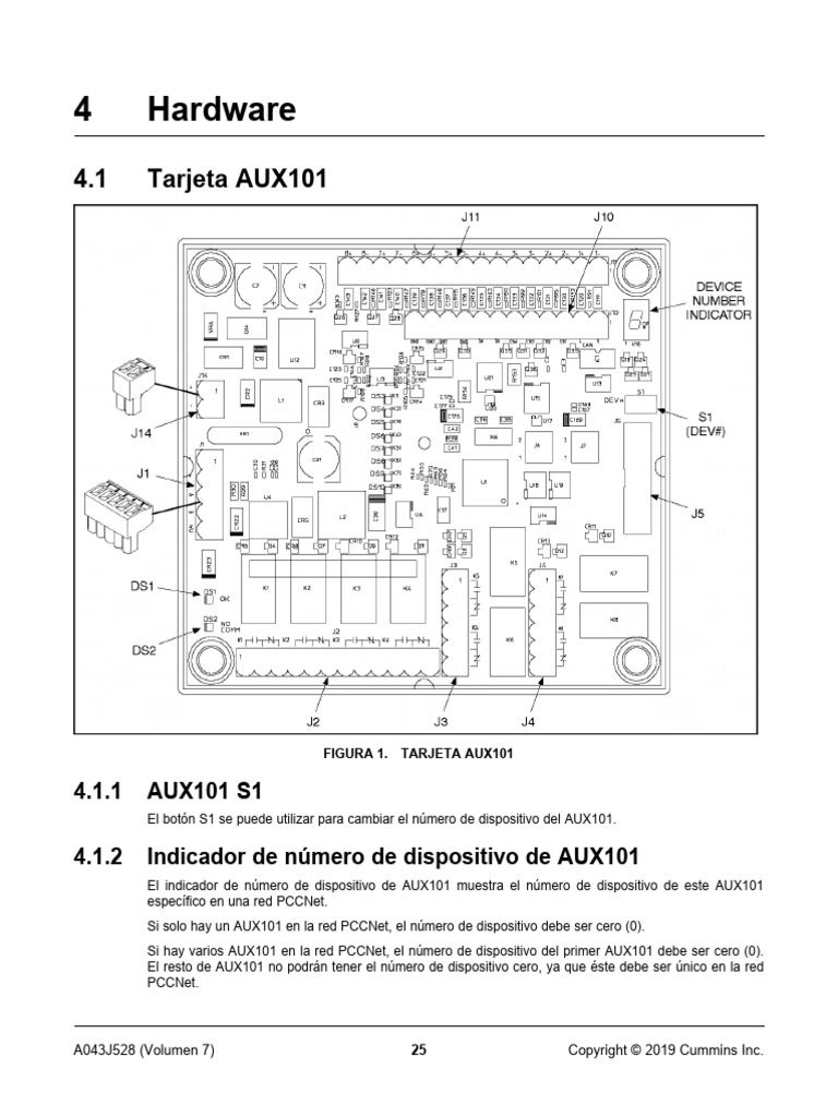 Configuración y Especificaciones del AUX101 | PDF | Relé | Corriente ...