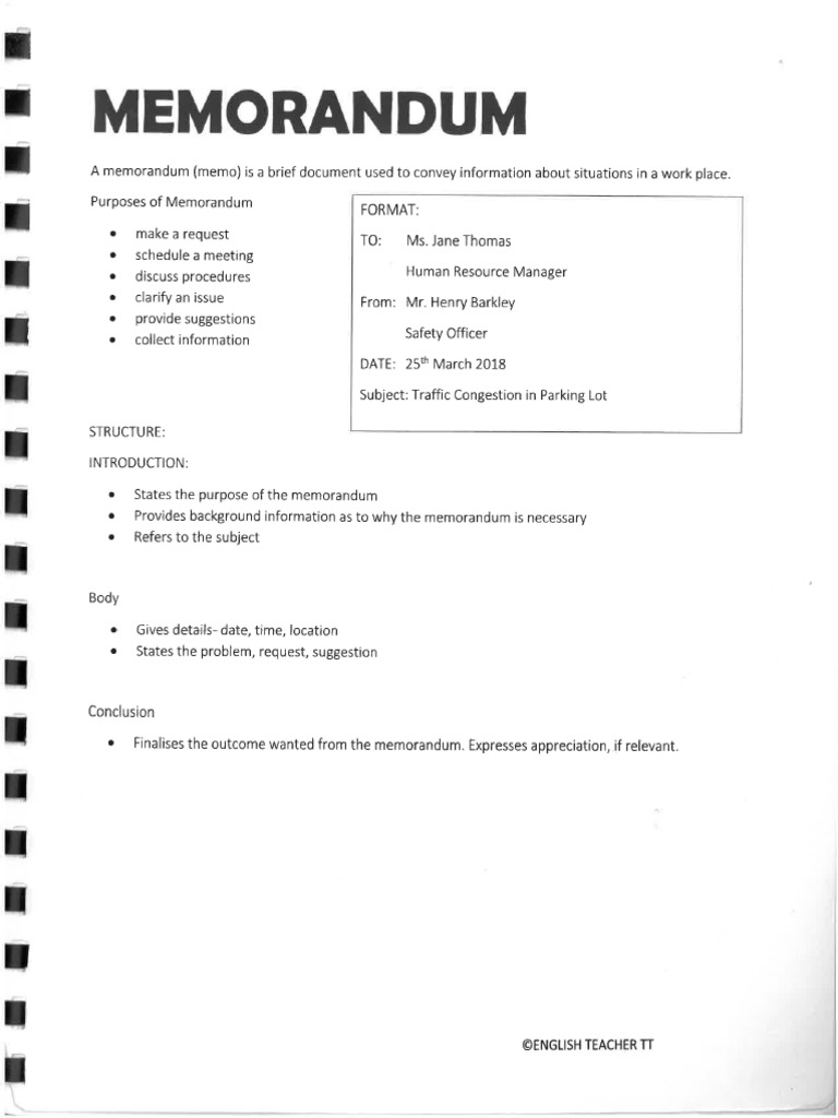 Memorandum Format | PDF