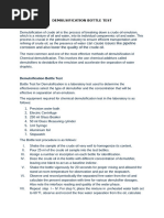 Demulsifier Bottle Test Procedure | PDF | Emulsion | Petroleum