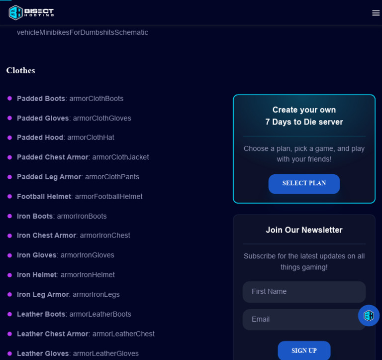 7 Days To Die Item IDs and Console Commands | PDF