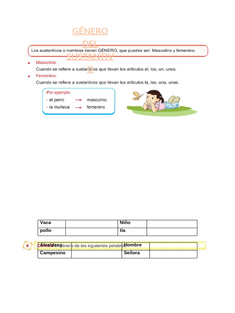 Género Del Sustantivo | PDF