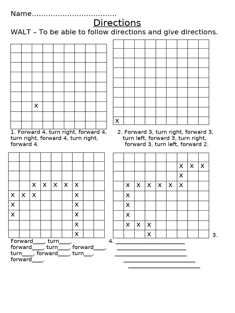 Following and Giving Directions | PDF