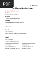 Caribbean Studies Syllabus | PDF | Leadership | Ideologies