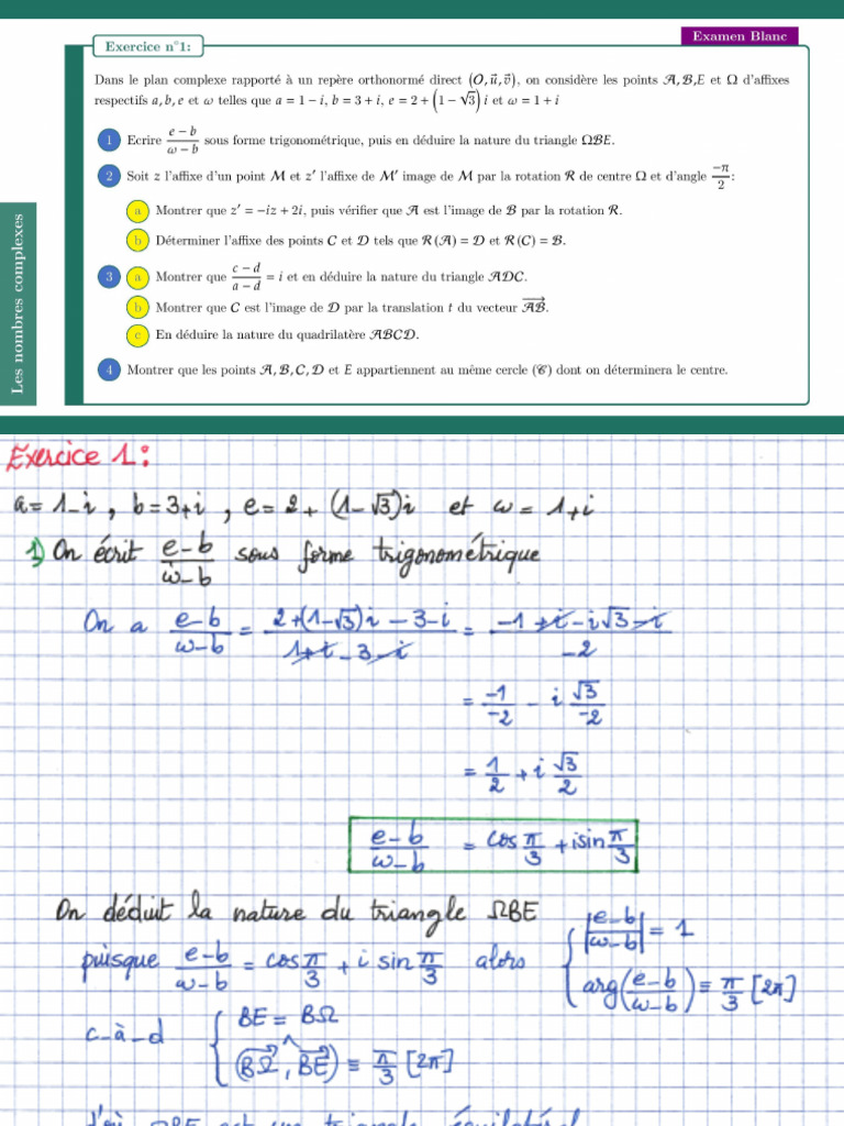 Correction Des Nombres Complexes | PDF