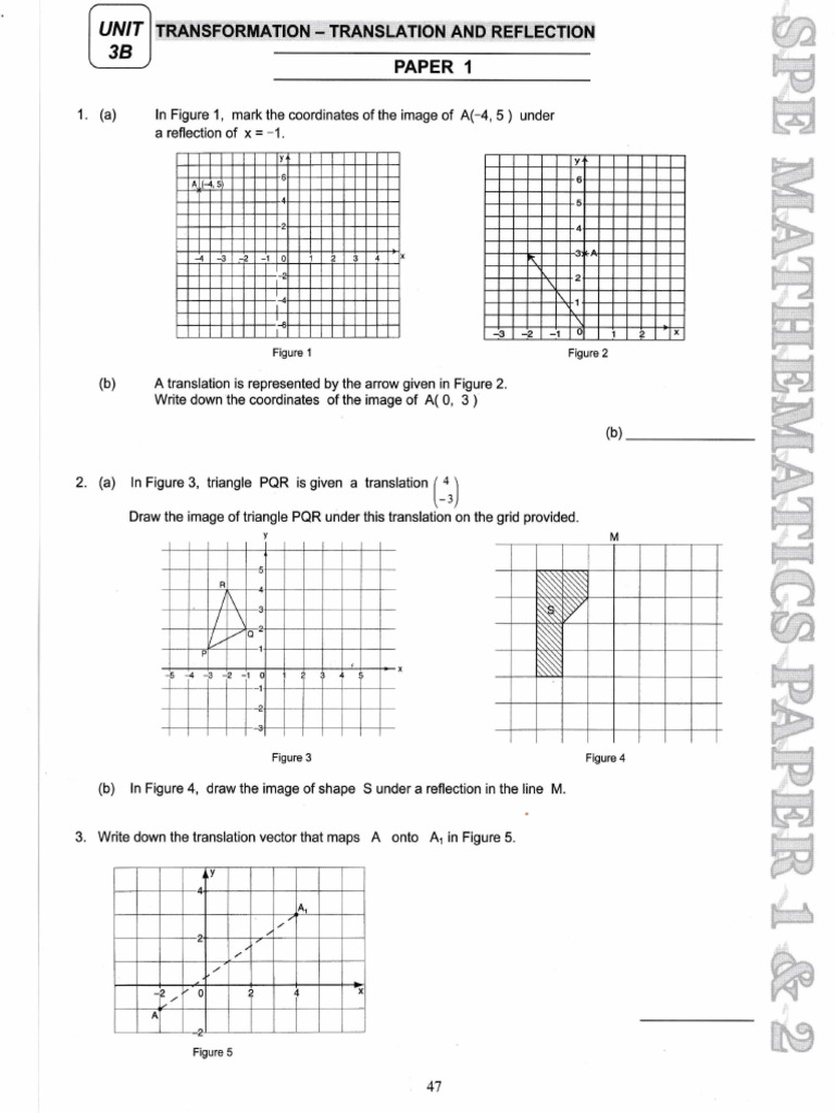 Unit 3B (Transformation - Translation and Reflection) | PDF | Rectangle ...