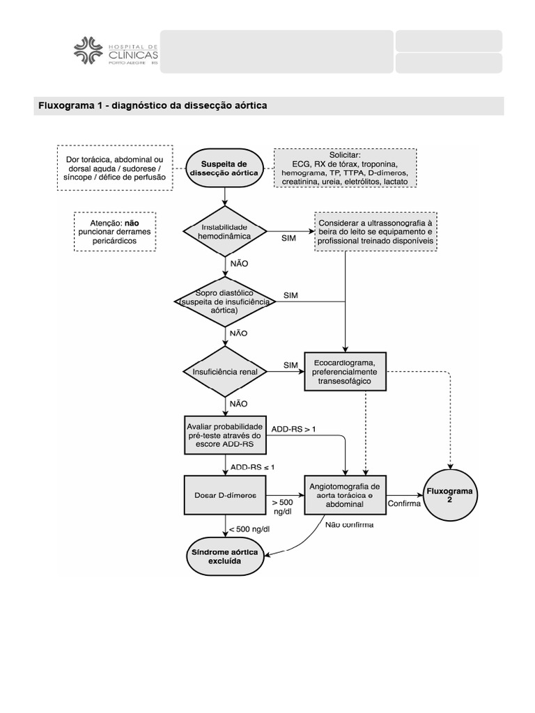 Protocolo Assistencial de Disseccao Aortica Aguda#0 | PDF | Sistema cardiovascular | Medicina ...