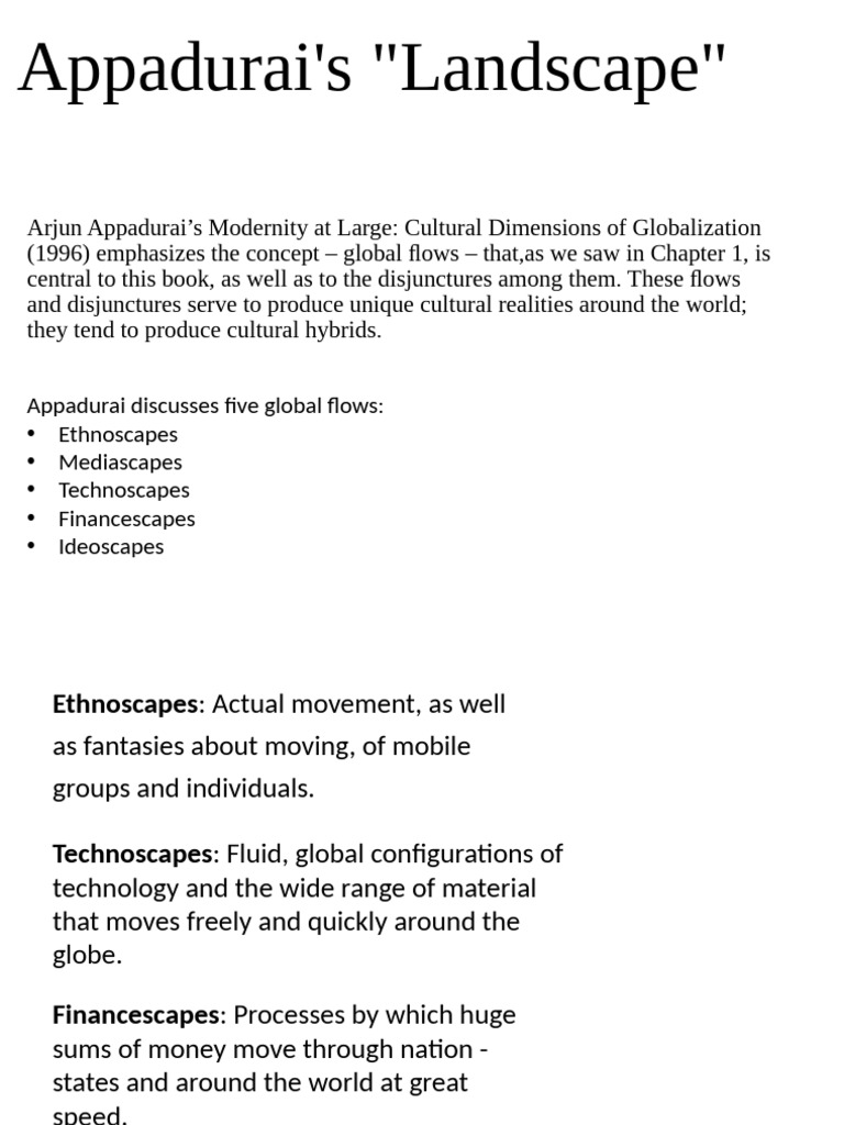 Appadurai's Landscapes | PDF