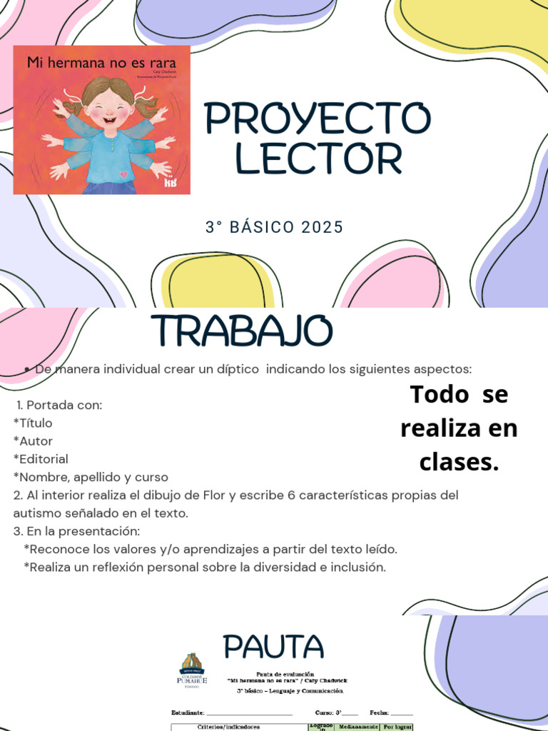 Proyecto Lector 3° Básico | PDF