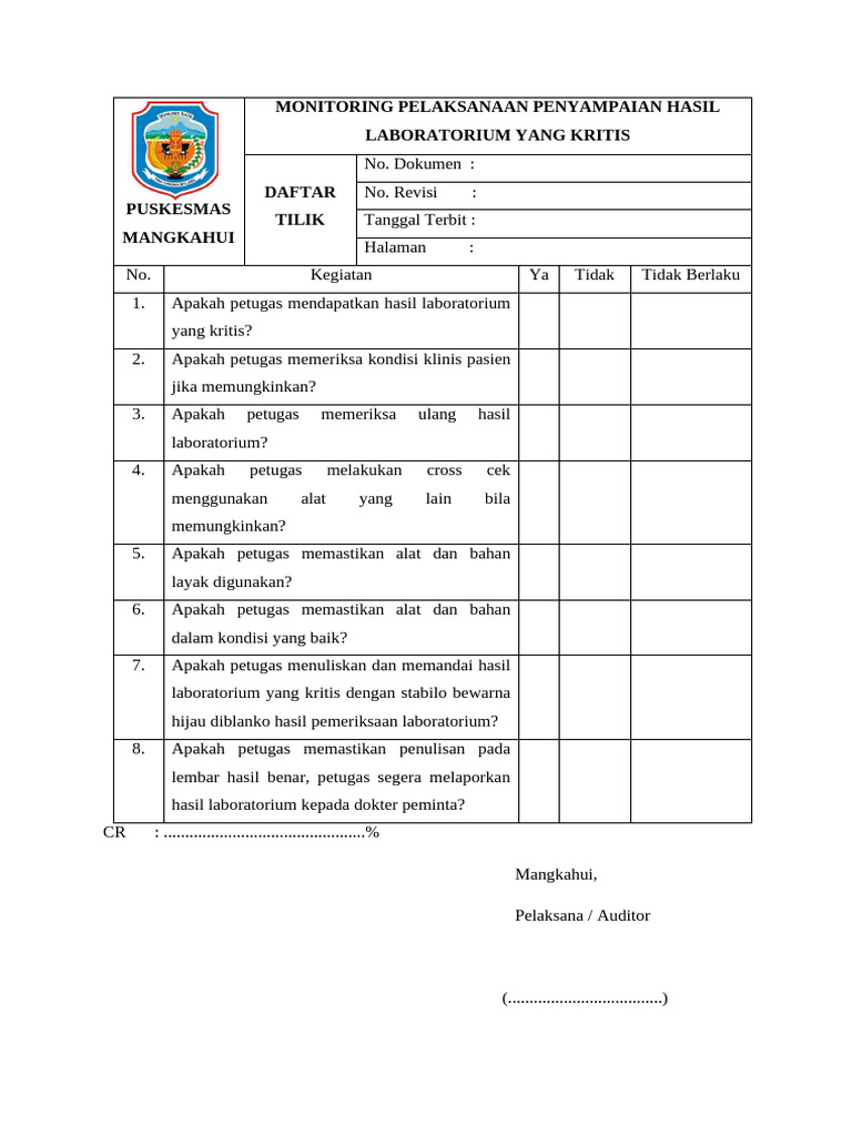 monitoring pelaksanaan | PDF