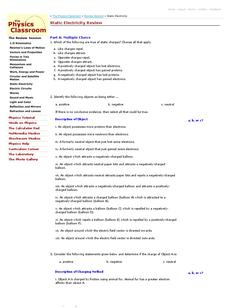 Static Electricity | PDF | Electric Charge | Lightning