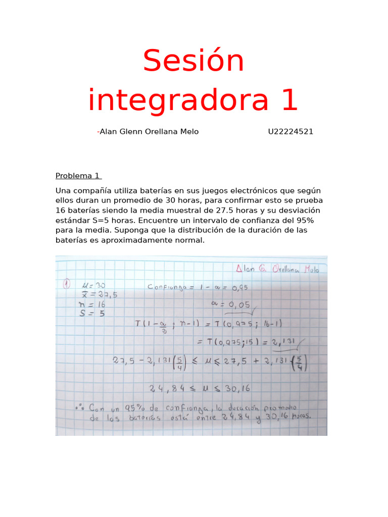 Sesión Integradora 1 EsInf | PDF