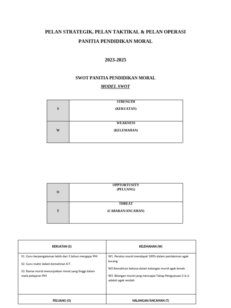 Pelan Strategik PM 2023-2025 | PDF