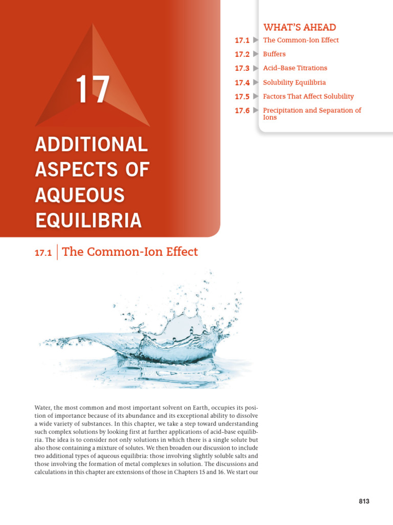 Ch17 Additional Aspects of Aqueous Equilibria | PDF | Buffer Solution ...