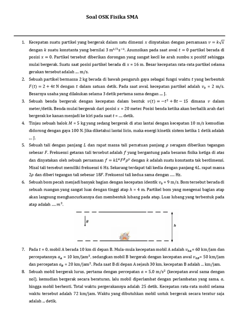 Soal Osk Fisika 2023 1 | PDF