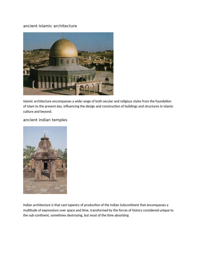 Ancient Islamic Architecture | PDF