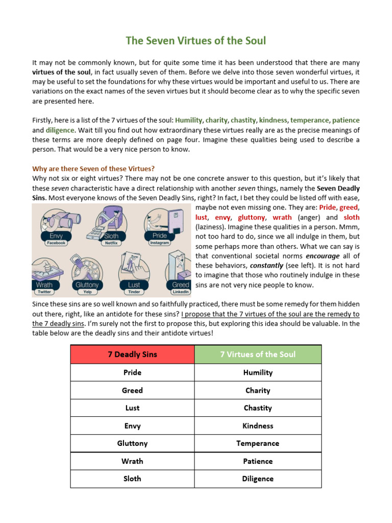 7 Virtues of the Soul (1) | PDF | Seven Deadly Sins | Color