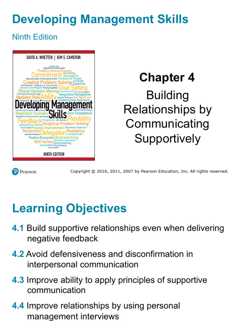Chapter 4 Building Relationships by Communicating Supportively | PDF ...