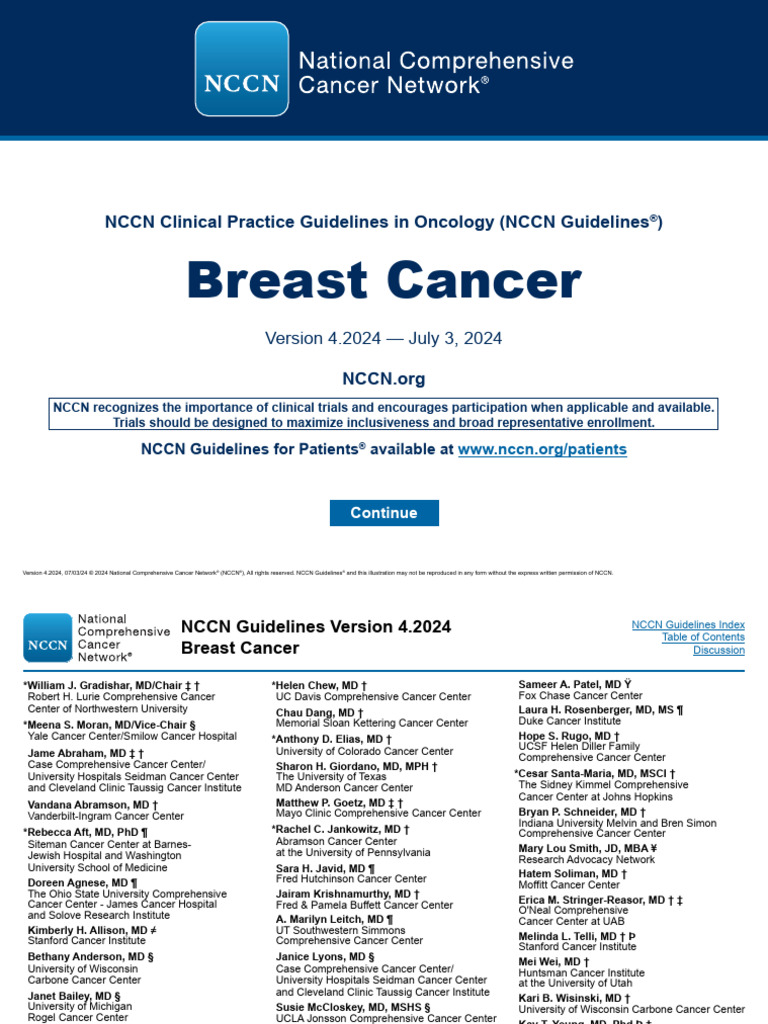 NCCN Breast | PDF | Breast Cancer | Mastectomy