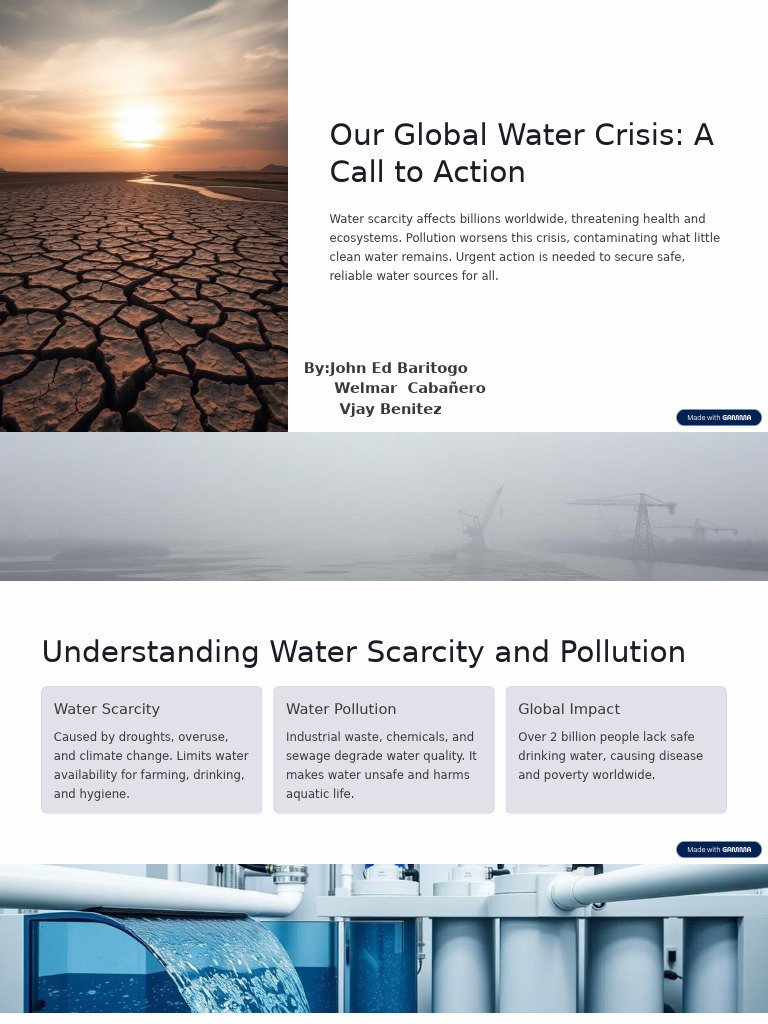 Our Global Water Crisis A Call To Action | PDF | Water | Water Pollution