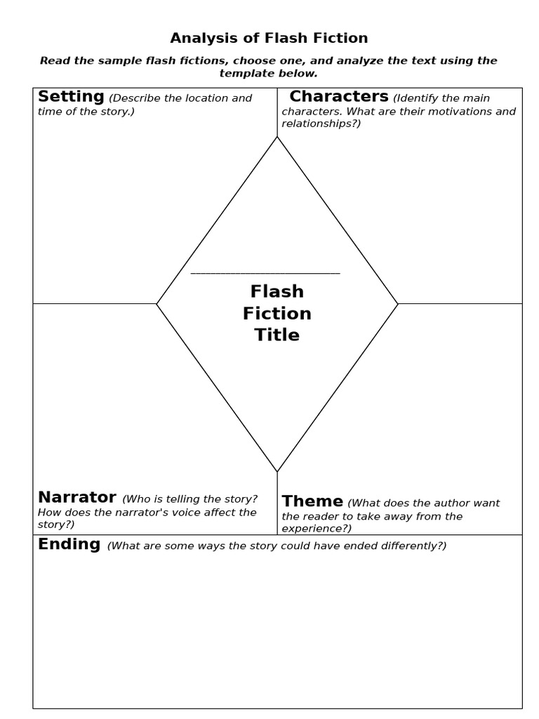 Flash Fiction Analysis Guide | PDF