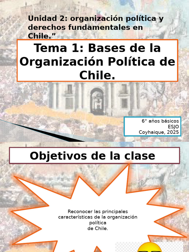 6° Historia Unidad I Chile Un País Democrático Tema1 Organización ...