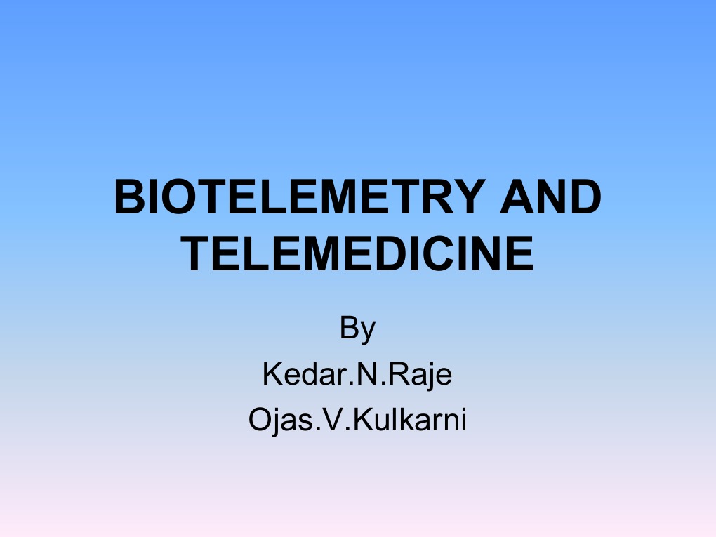 Biotelemetry and Telemedicine Overview | PDF | Telemedicine | Telemetry