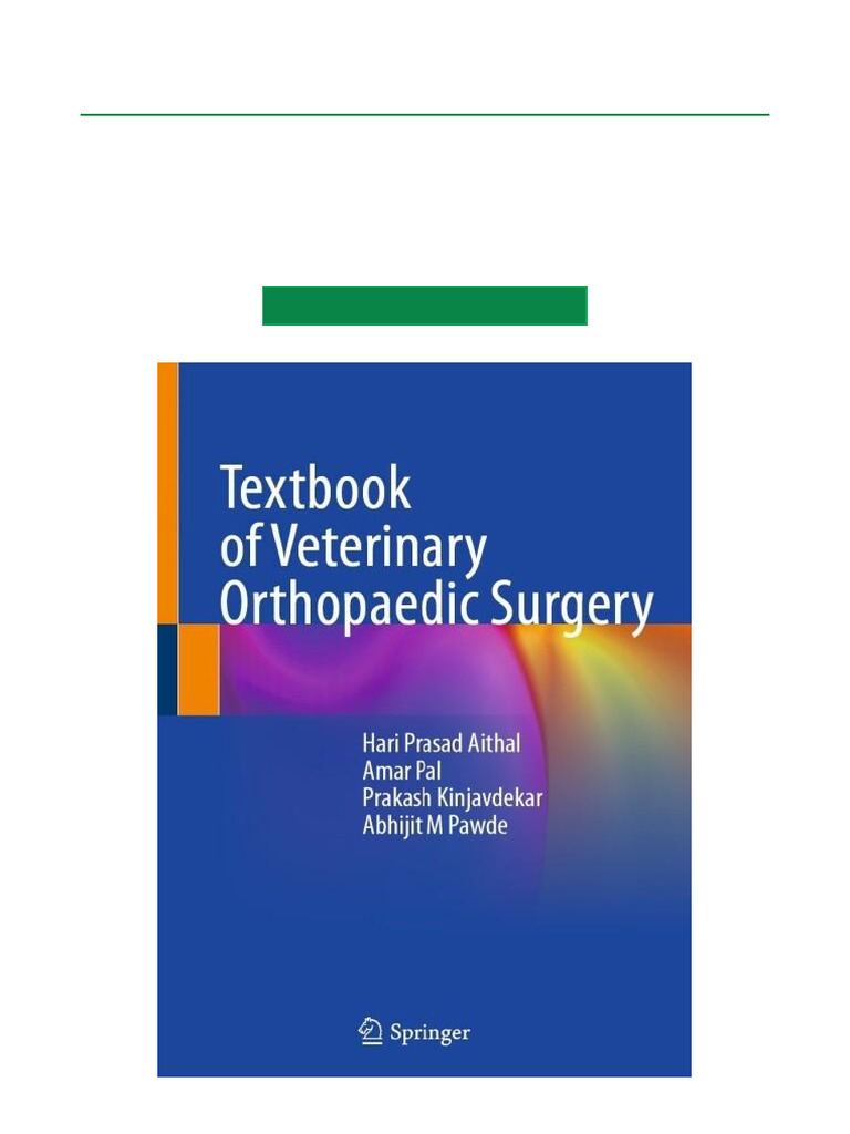 Veterinary Orthopedic Surgery Textbook | PDF | Osteoblast | Bone