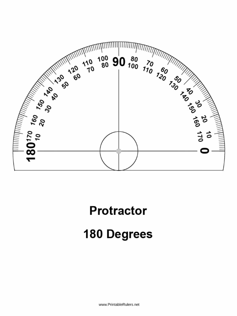 Protractor 180 Degrees | PDF