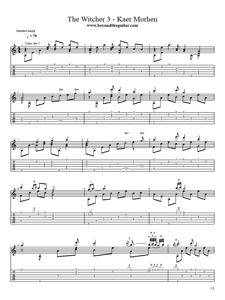 The Witcher 3 Kaer Morhen | PDF | Chordophones | European Musical ...