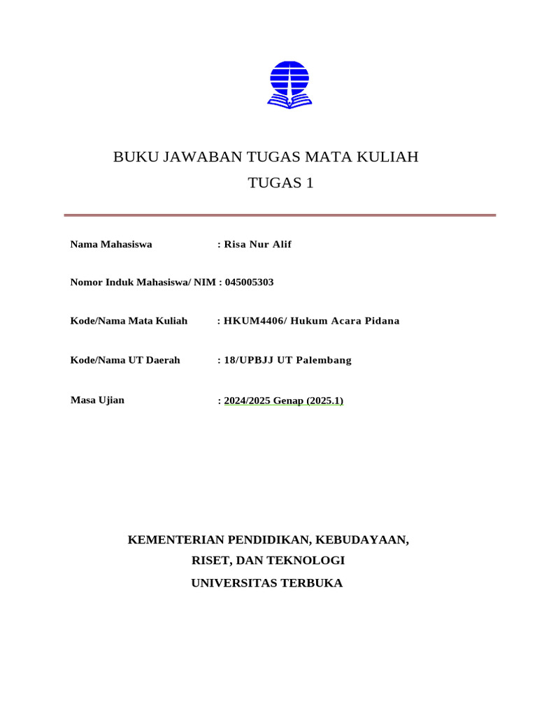 TMK 1 Hukum Acara Pidana Risa | PDF